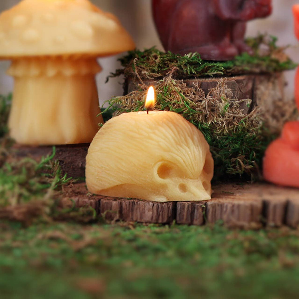 Beeswax Hedgehog Candle – Astor Apiaries